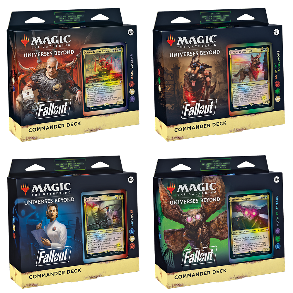 Fallout Set Of 4 Commander Decks | Gamingetc
